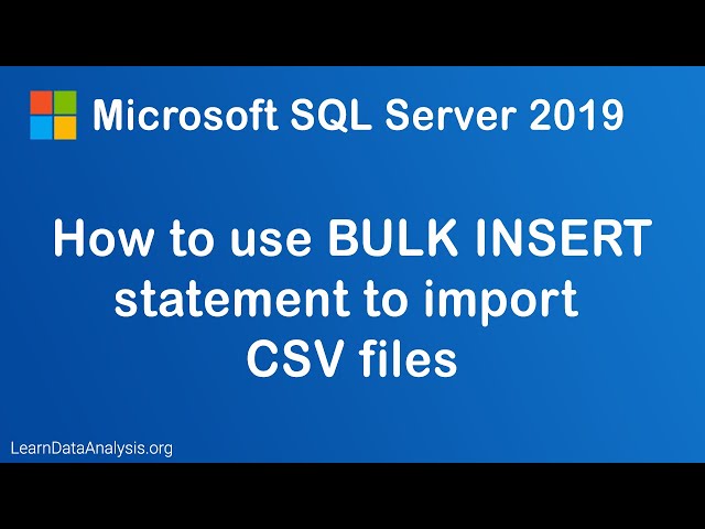 Import Csv Or Txt File Into Sql Server Using Bulk Insert How To Bulk Import Csv Or Txt File Into Sql Server Using Bulk Insert How To Bulk
