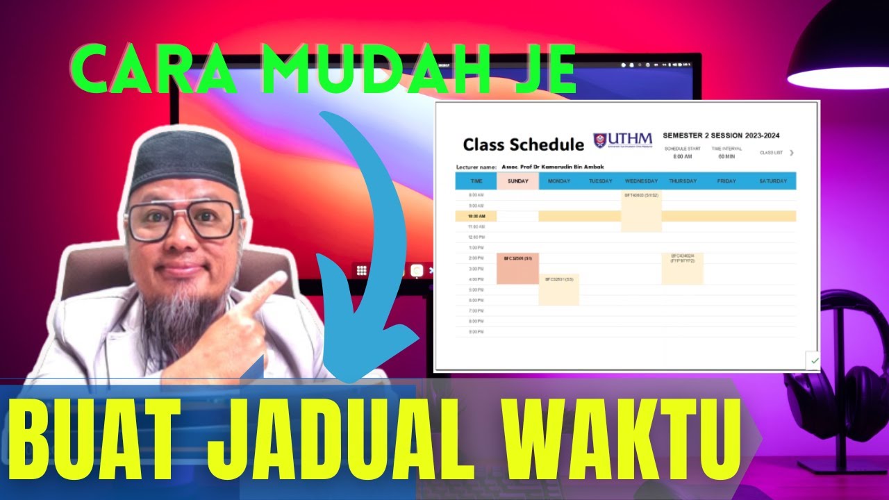 Cara Mudah Buat Jadual Waktu Kelas | Class Schedule - YouTube