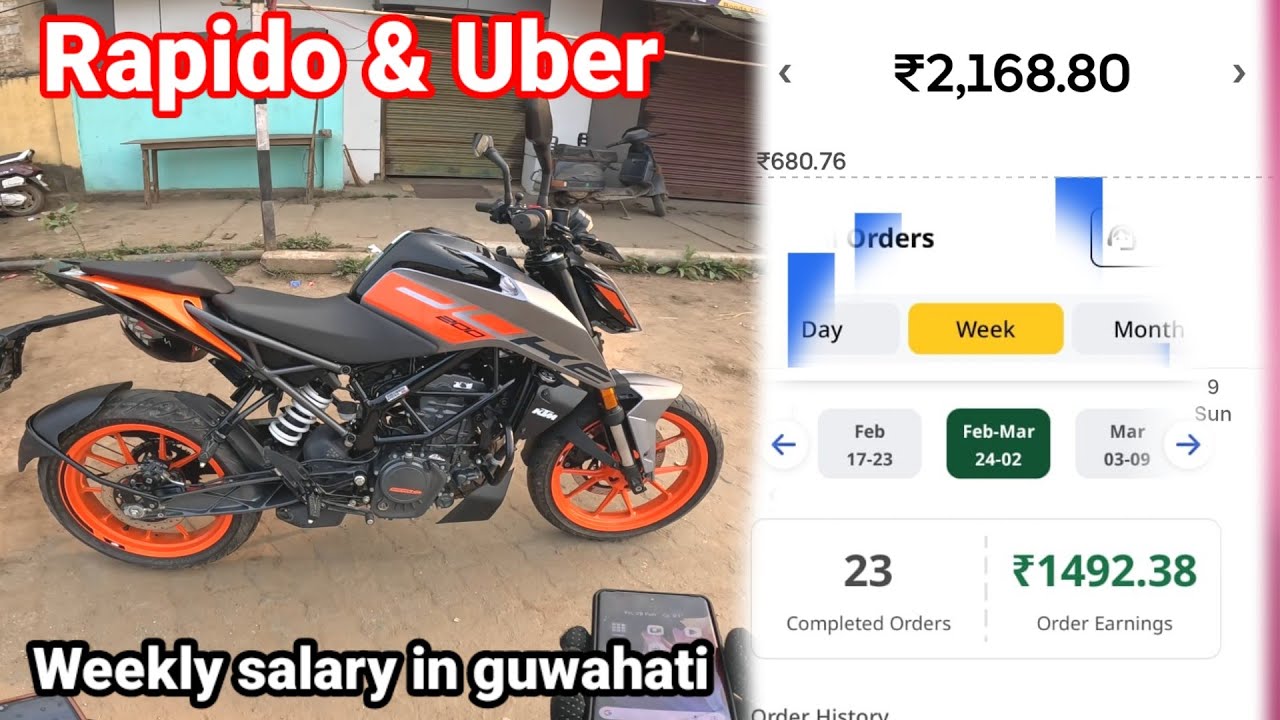 Rapido And Uber weekly Salary 🔥 || Uber and rapido income Show 🥵 - YouTube