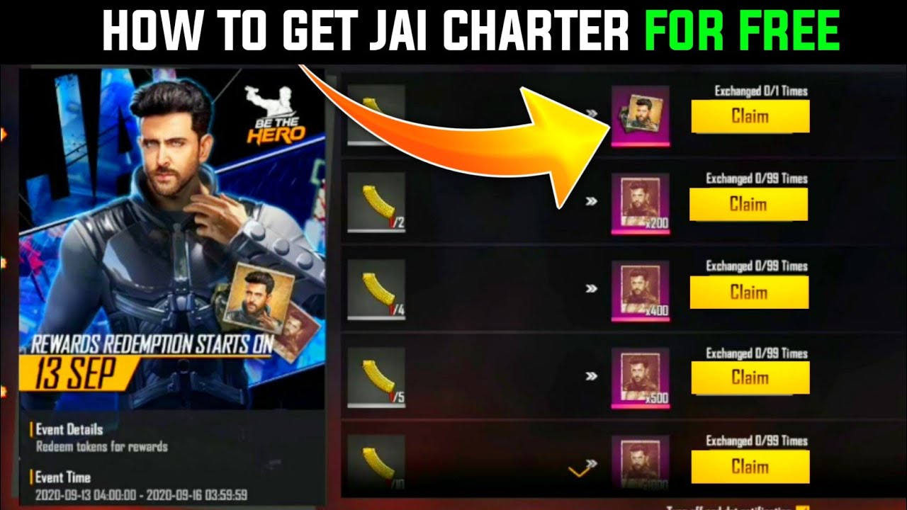 How To Get Free Jai Character Free Fire || How To Get Jai Character ...