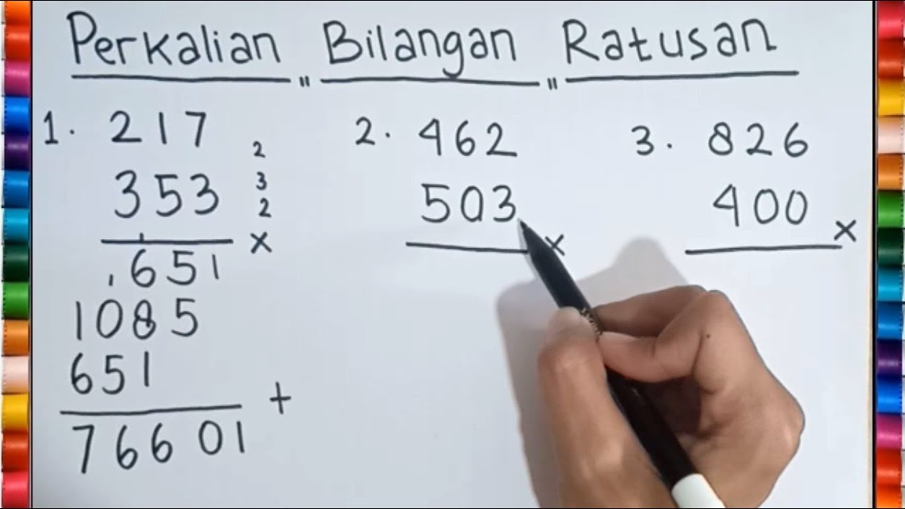 Belajar Matematika Kelas 3 SD - Perkalian Bilangan Ratusan - YouTube