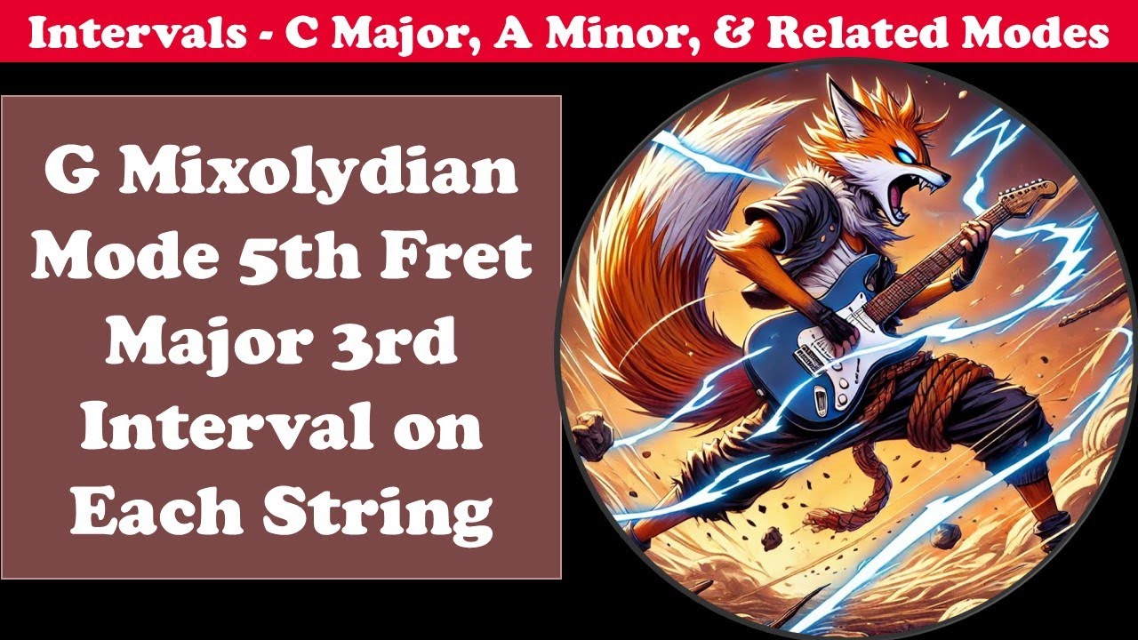 G Mixolydian Mode 5th Fret Major 3rd Interval on Each String 2 - YouTube