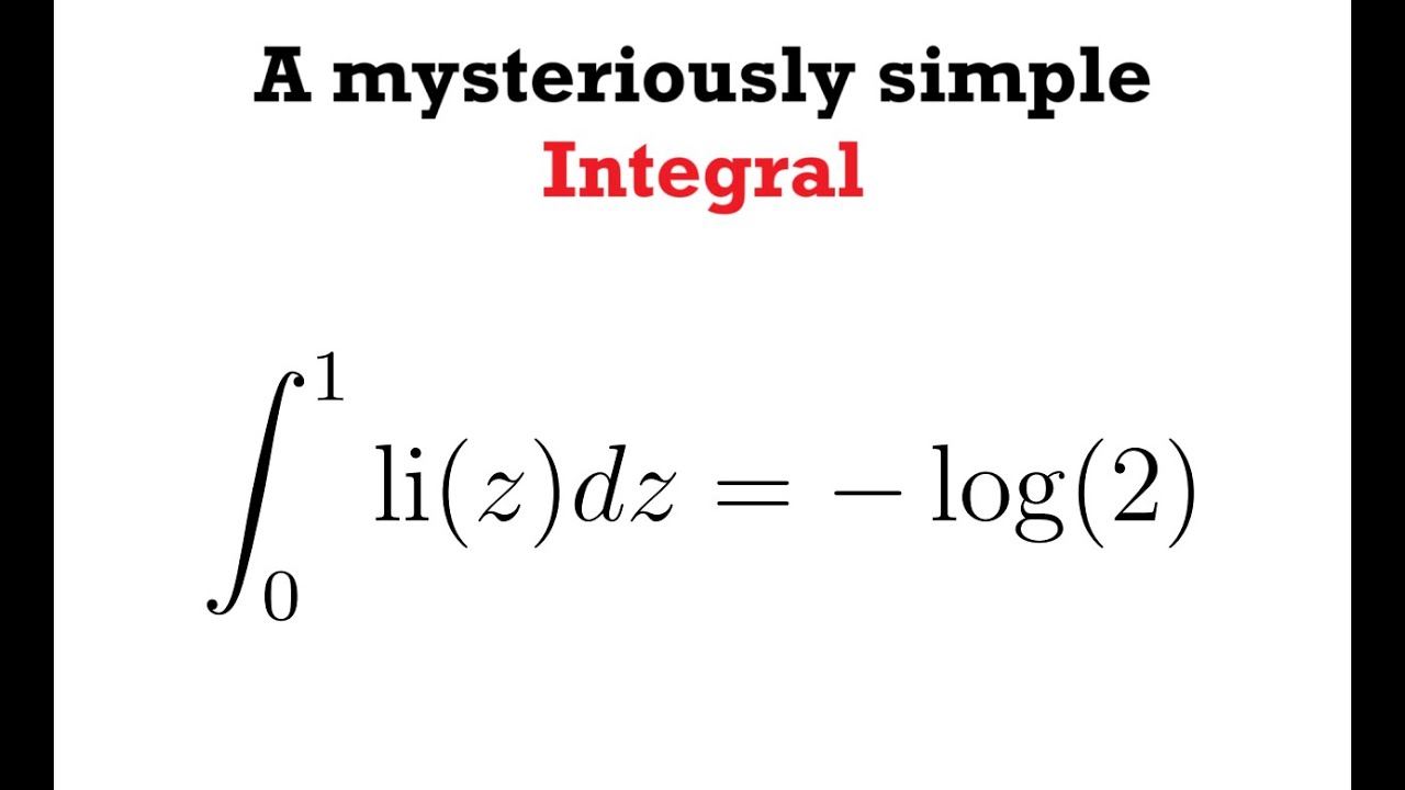 A mysteriously simple integral - YouTube