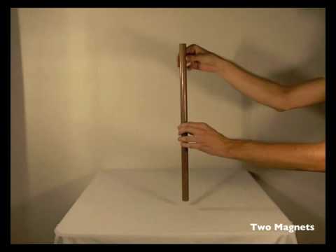 magnets falling in a copper tube - YouTube