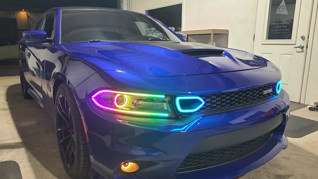 2021 Dodge Charger SRT Custom RGBW Flow Headlights: DRLS, Halos ...