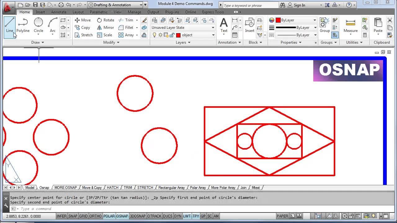 Using Object Snaps - YouTube