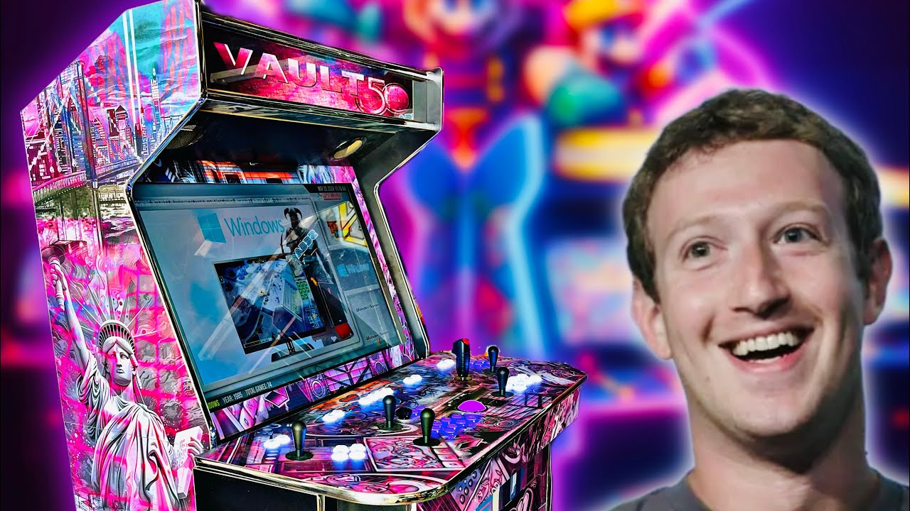 I Built the ULTIMATE MEGA Arcade for META! The MEGA Lizard 43” 4K ...