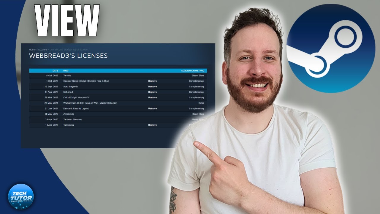 How To See Licenses On Steam - YouTube