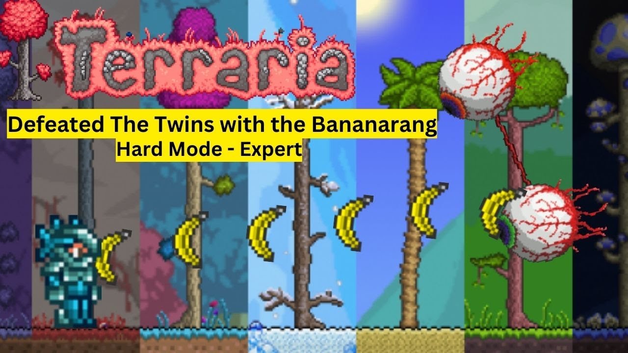 #Terraria Gameplay Highlights: Defeating The Twins with Bananarang ...