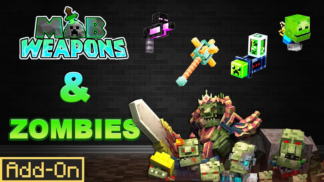 Ultimate Bedrock Mob Weapons to DESTROY Zombies in Minecraft - YouTube