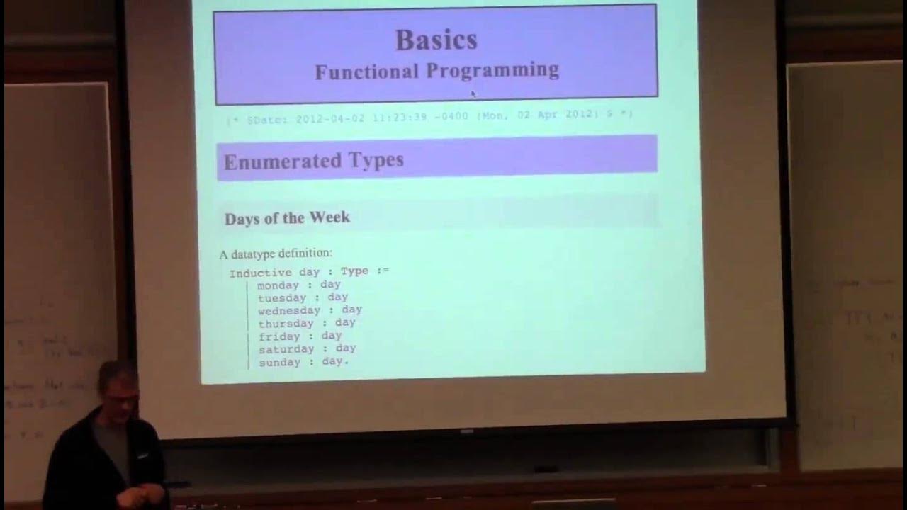 Software foundations in Coq 0.1 - Benjamin Pierce - YouTube