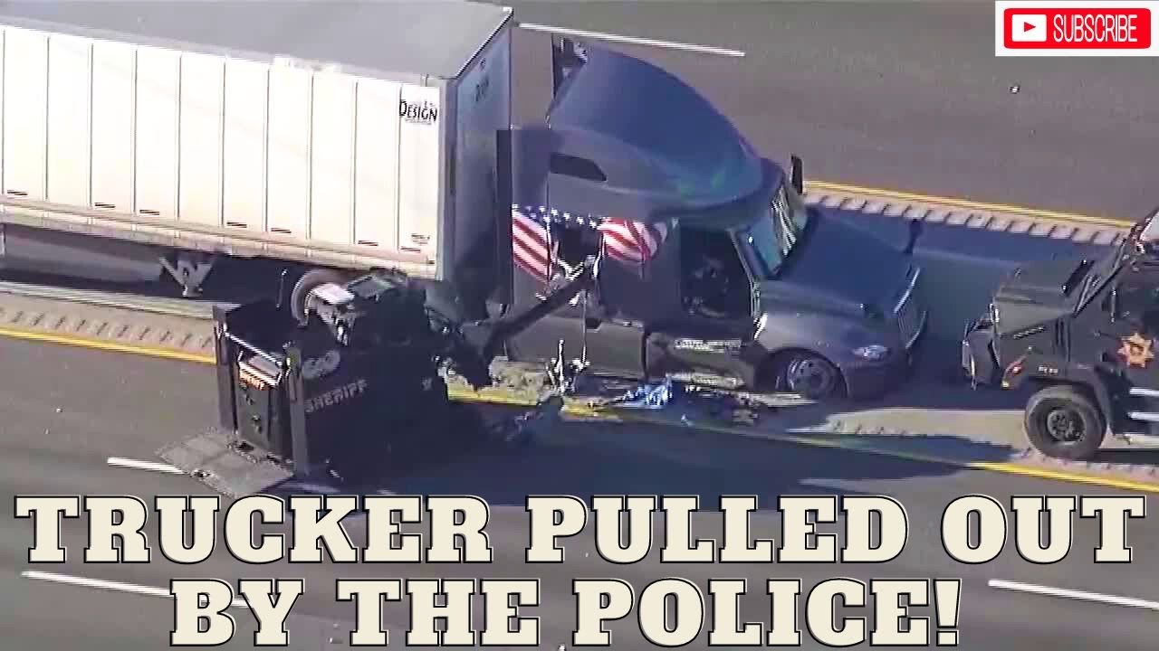 Wild police chase: Semi Truck ripped apart during standoff near Houston ...