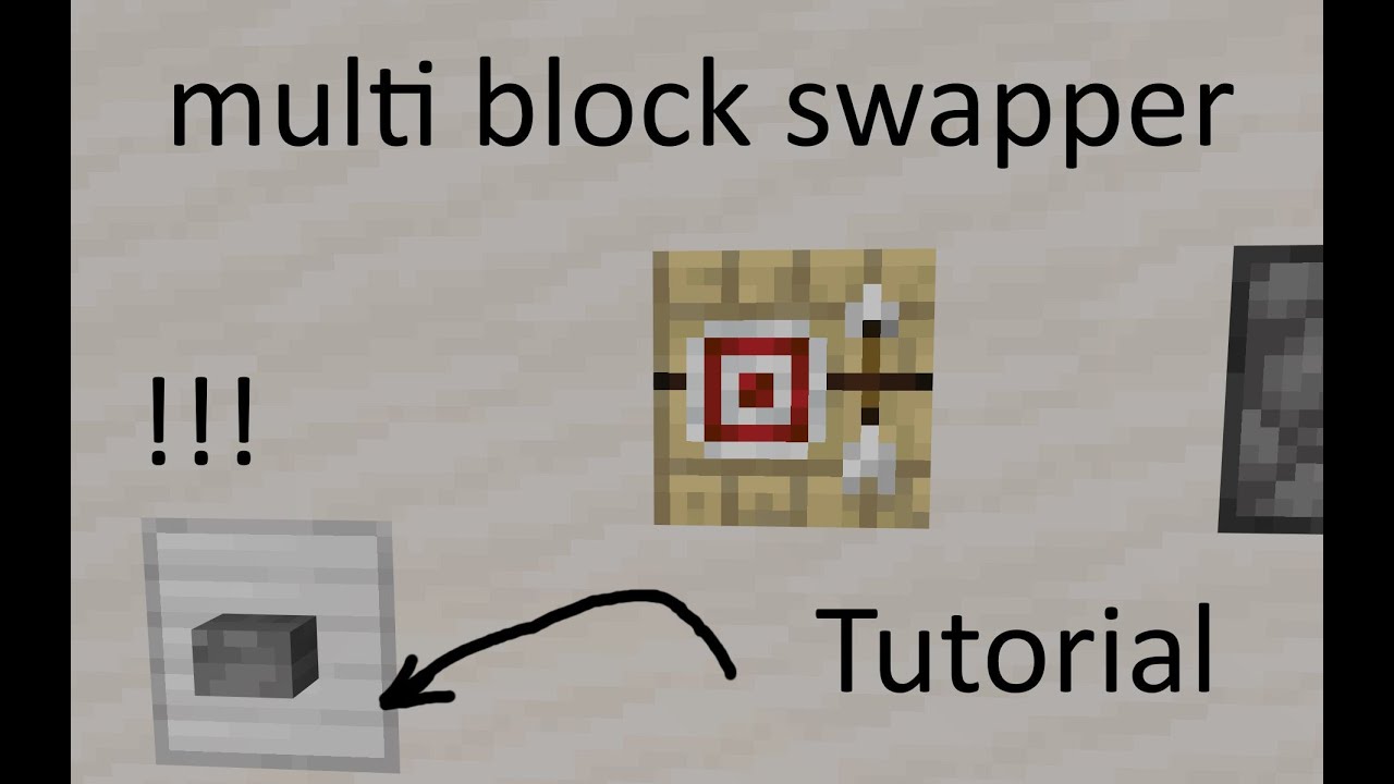 Minecraft Tutorial muti block swapper on bedrock. - YouTube