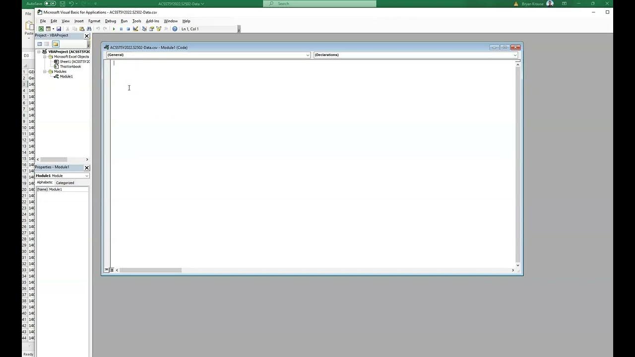 Excel VBA Script - YouTube