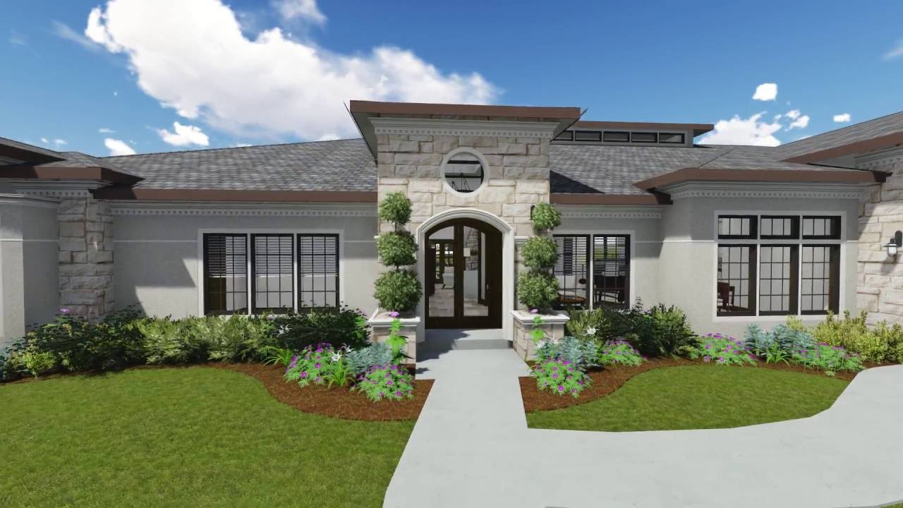 Single Story Mediterranean Style House Designs