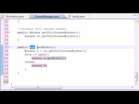 Java Game Development - 18 - Updating Display and Restore Screen - YouTube