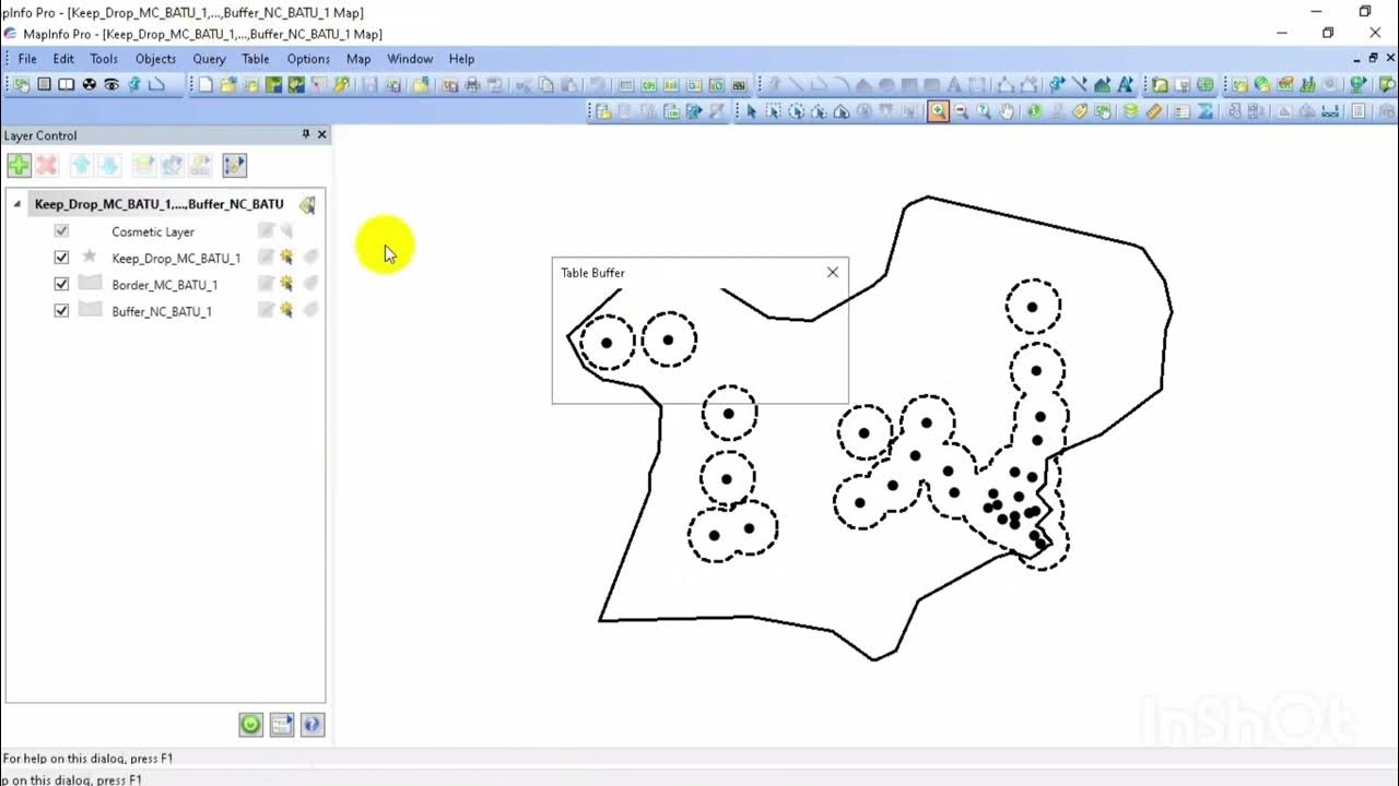 Cara Buat Buffer & Outer Border di MapInfo 15. - YouTube