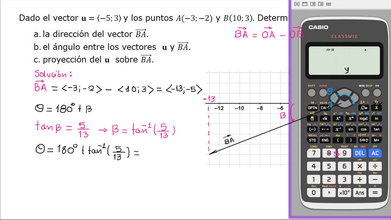 Vectores En 2d Dirección ángulo Y Proyección Youtube