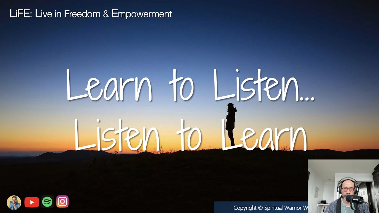 Learn to Listen, Listen to Learn - YouTube
