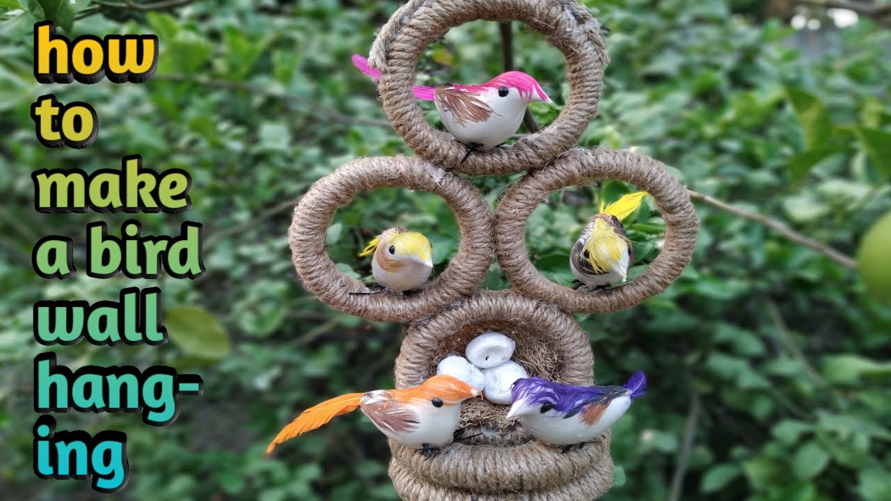 How to make a bird wall hanging - YouTube