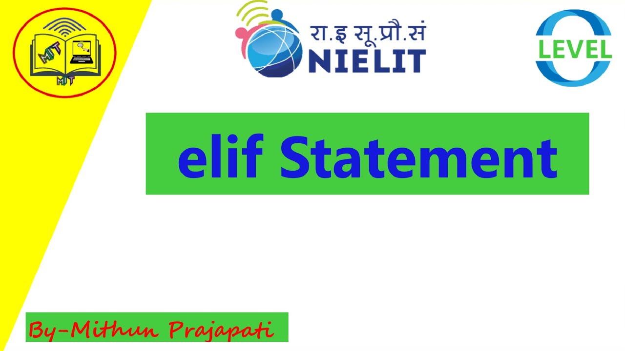 #python #17 elif Statements with example in Hindi || By-#Mithun ...