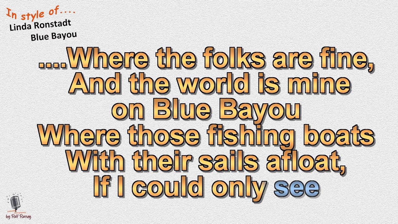 Linda Ronstadt - Blue Bayou - Cover - YouTube