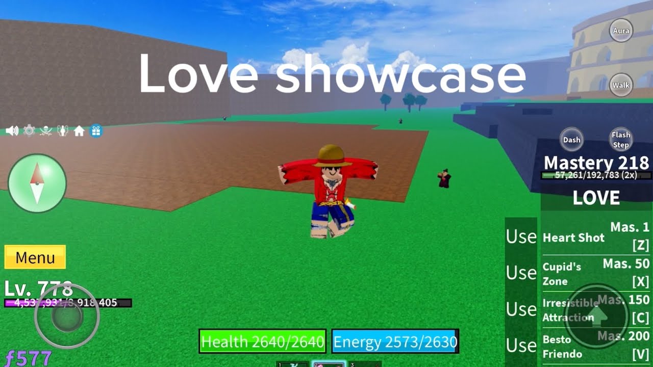 Love fruit showcase blox fruits - YouTube