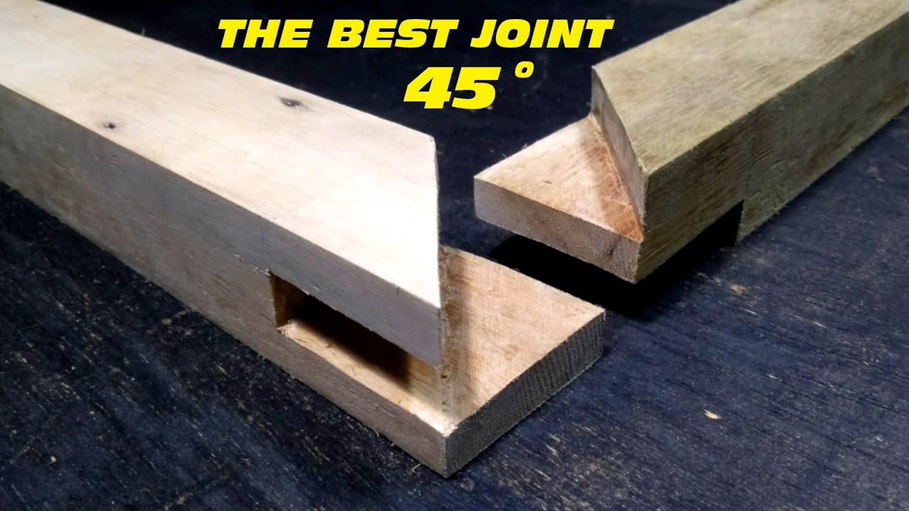 Sekill Menyambung Kayu Siku 45 Derajat Tampak Depan | Woodworking Joint ...