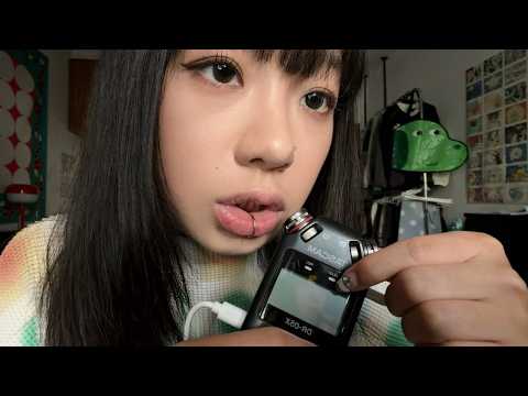 ASMR Crispy Tascam Tingles | ear tapping, mic biting, mic touching (very random)