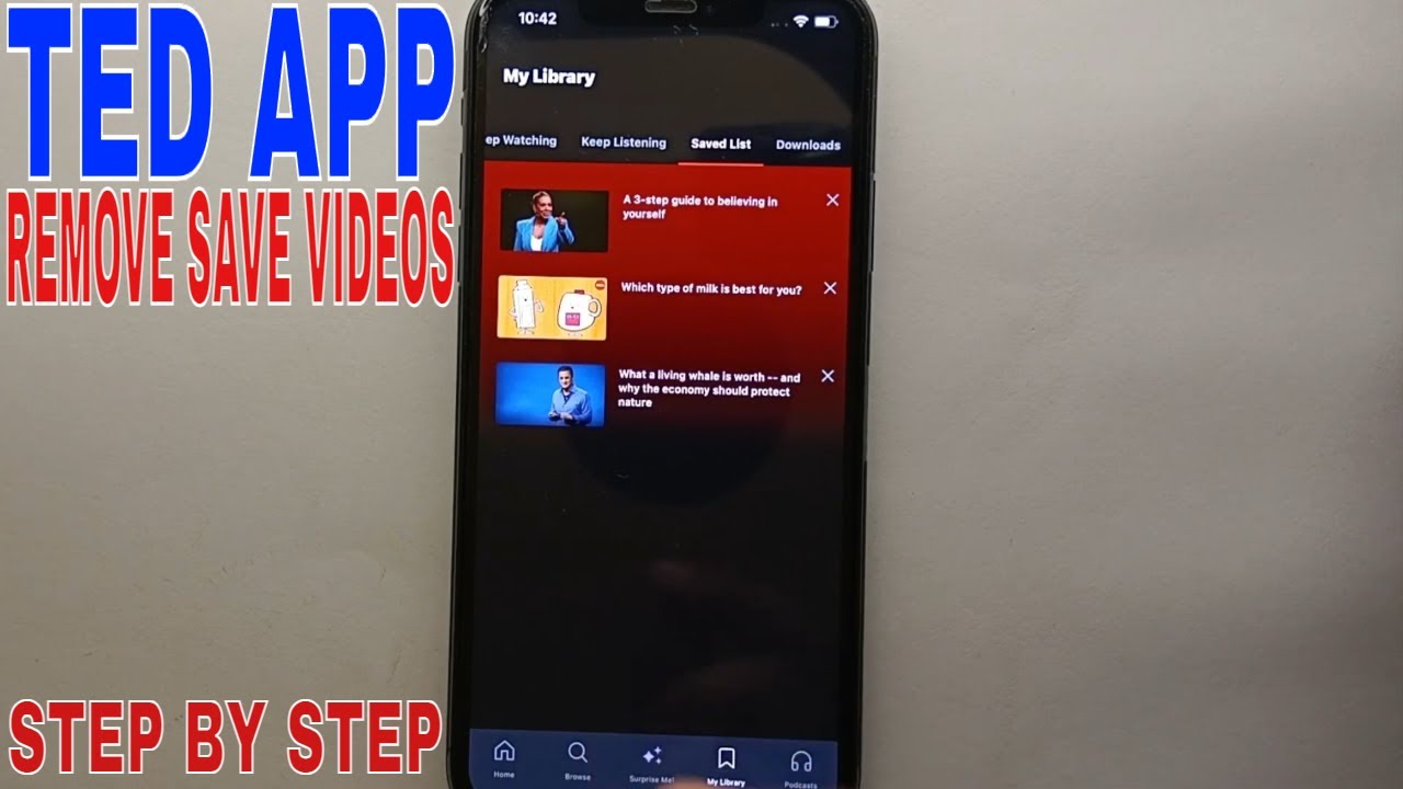How To Remove Saved Videos From Ted 🔴 - YouTube