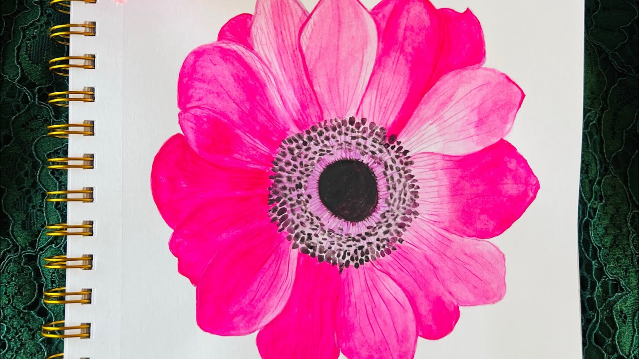 How to draw Anemone? #satisfying - YouTube