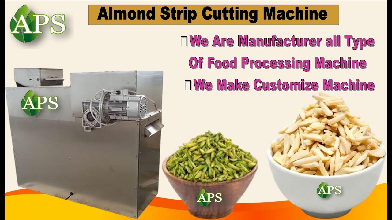 Almond Strip/Stick Cutting Machine// Almond Slivering Machine - YouTube