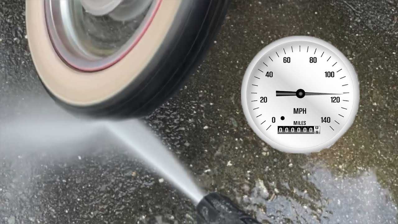 Spinning My Tire With A Pressure Washer - YouTube
