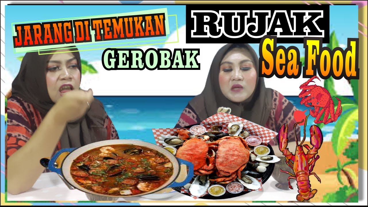 GEROBAK PENJUAL RUJAK SEAFOOD|wuennak puoll ker - YouTube