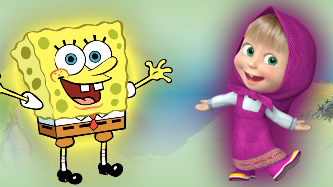 Masha and the Bear SpongeBob SquarePants Finger Family Songs SpongeBob ...