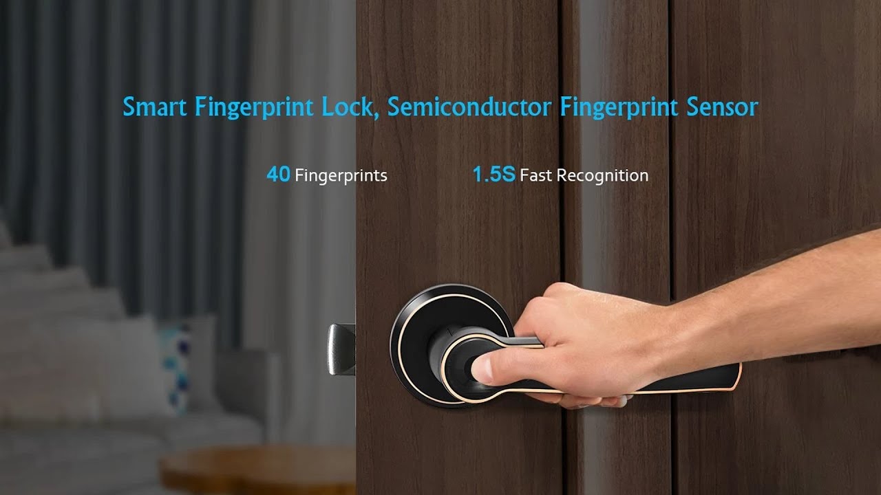 Biometric Fingerprint Handle Lock Unlocked by Fingerprint/ Mechanical ...