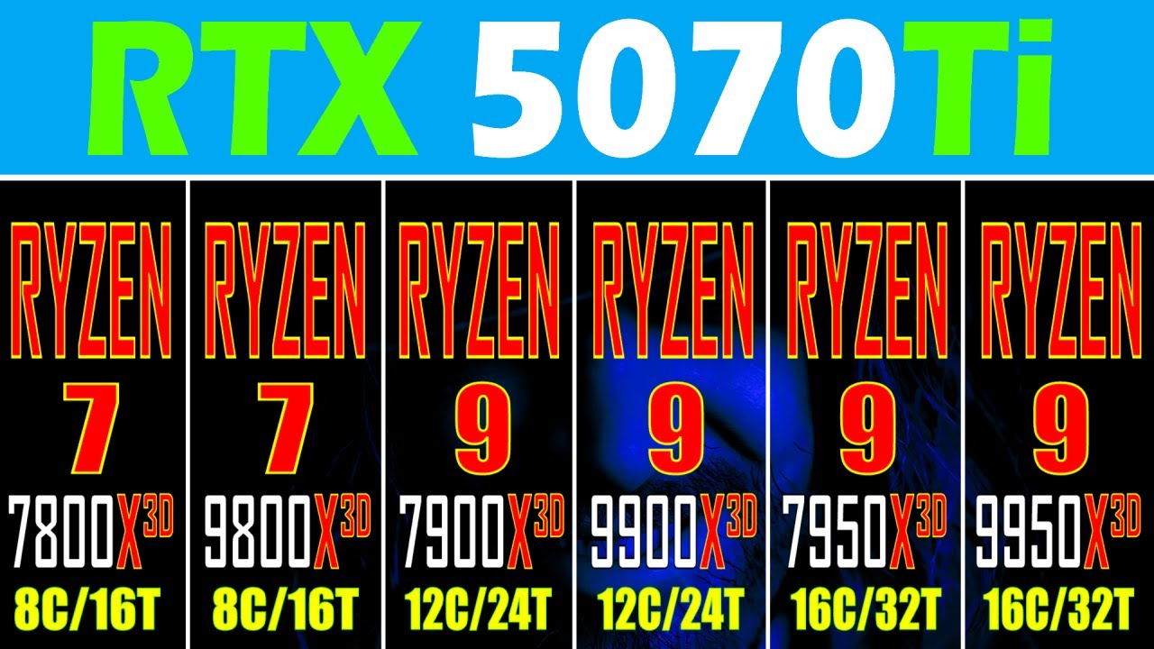 R7 7800X3D vs R7 9800X3D vs R9 7900X3D vs R9 9900X3D vs R9 79550X3D vs ...