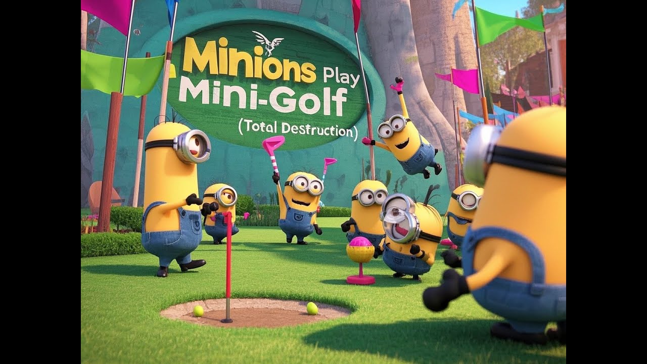 Minions Play Mini Golf Total Destruction - YouTube