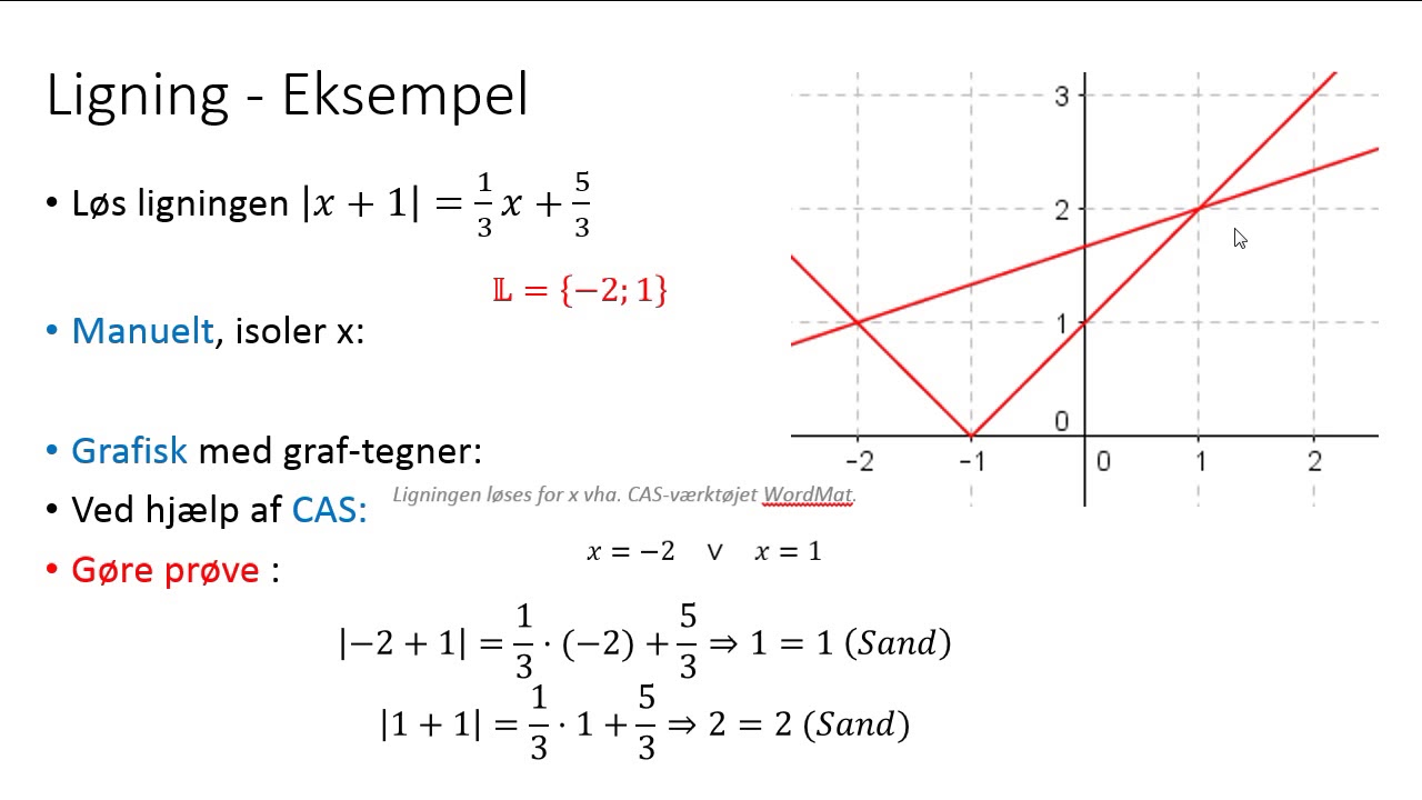 Ligninger - 03 - Eksempler og "kvadratrods-problem" - YouTube