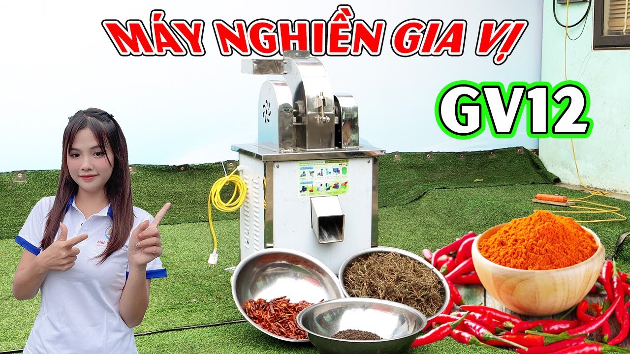 Máy Nghiền Gia Vị GV12 Năng Suất 80- 150Kg/ Giờ Bình Quân - YouTube