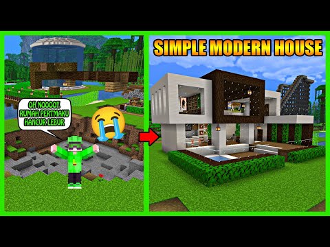 Rumah Pertamaku Dihancurkan Mereka Bertiga Langsung Diganti Dengan Rumah Modern Di Minecraft