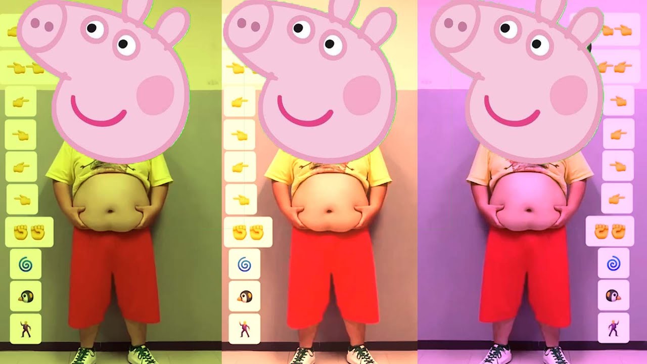 The funniest peppa pig fat stomach dance - YouTube