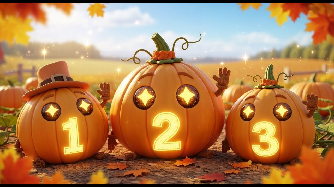 Uno, Dos, Tres en el Huerto de Calabazas 🎃🌿 | Aprender números y contar ...