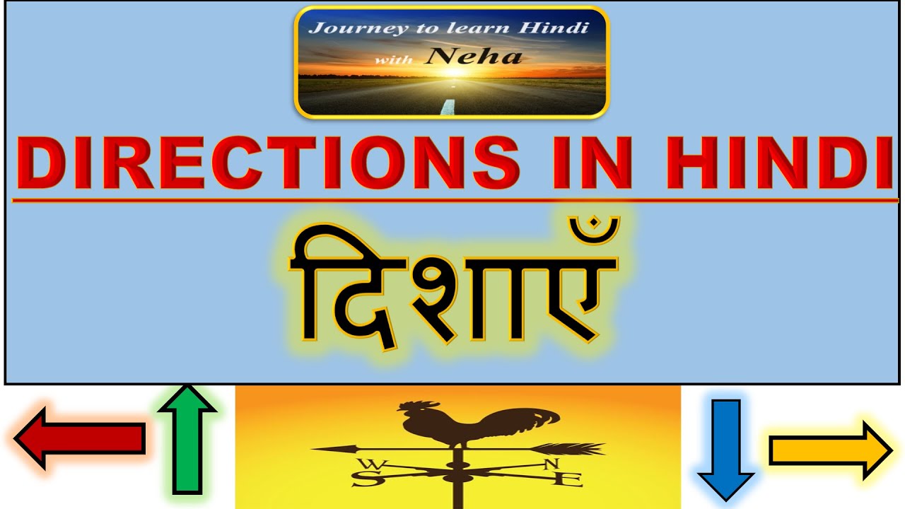 Directions in Hindi,दिशाओं के नाम, North-East-South-West and Up-Down ...