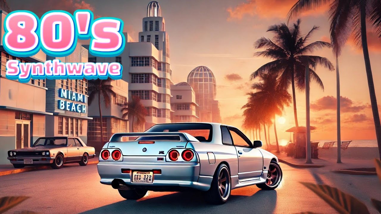 80's Miami Beach Sunset | Synthwave Vibes - YouTube