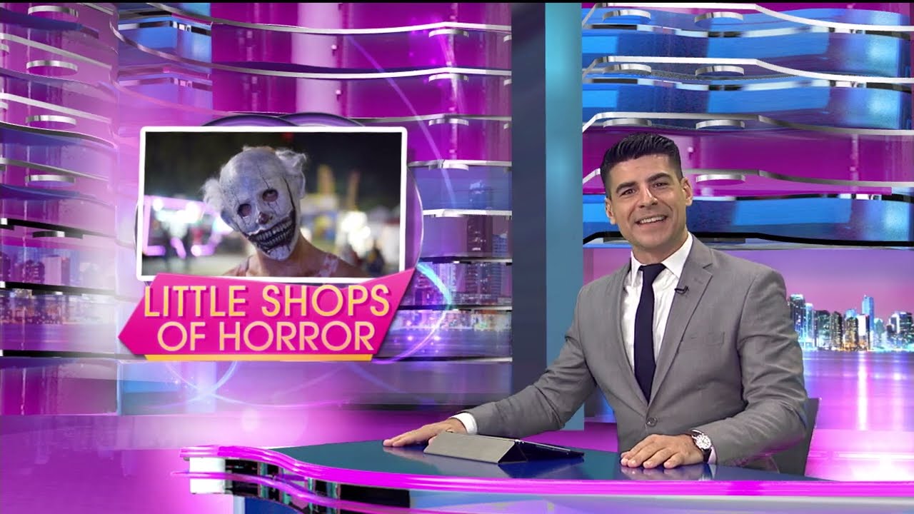 WSVN Deco Drive takes a stab at House of Horror Haunted Carnival - YouTube