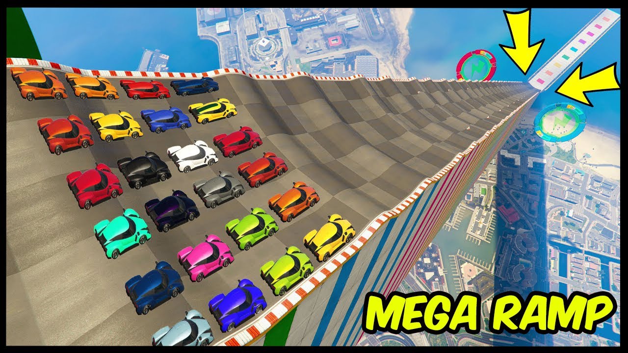 MEGA RAMP BUT IAM NOOB : GTA5 ONLINE - YouTube