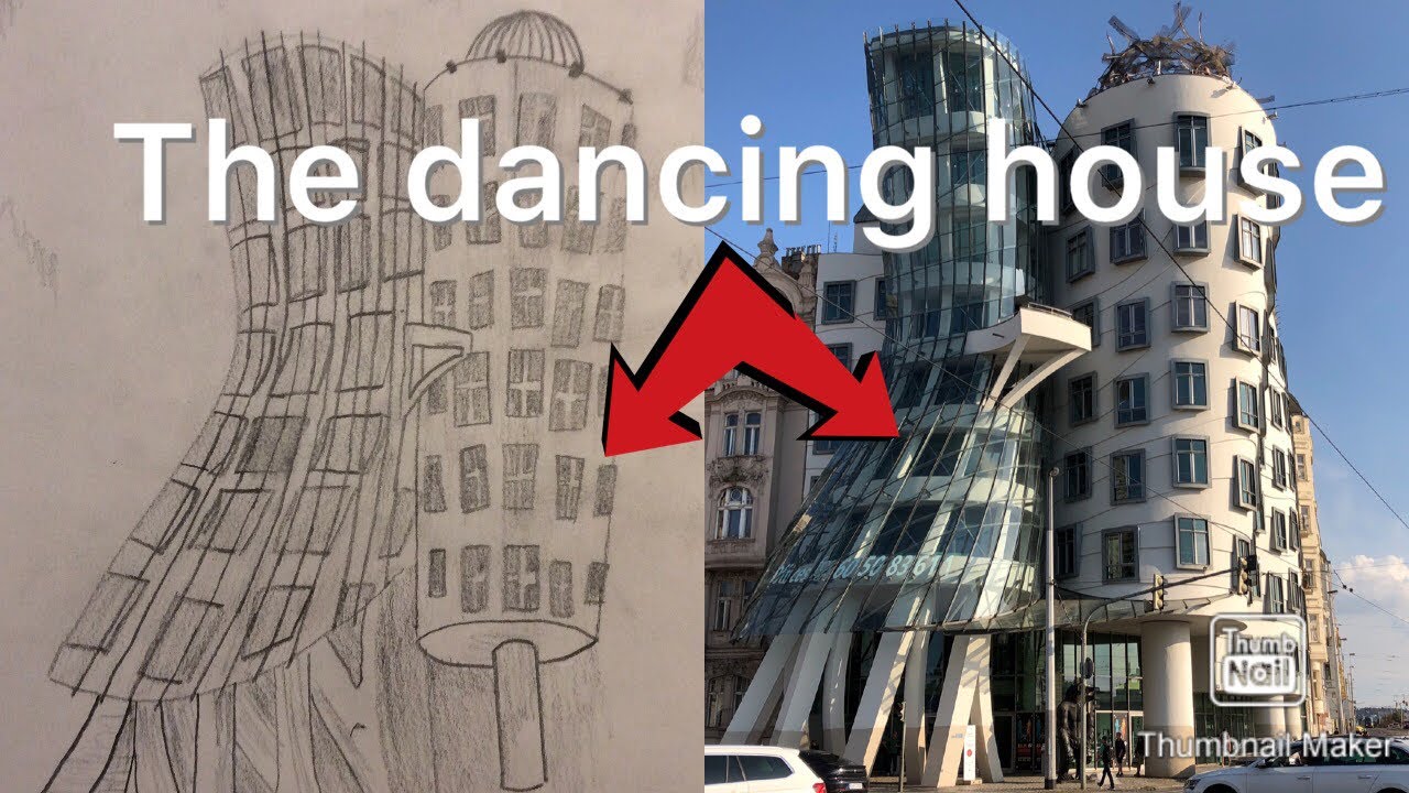 Drawing the dancing house - YouTube