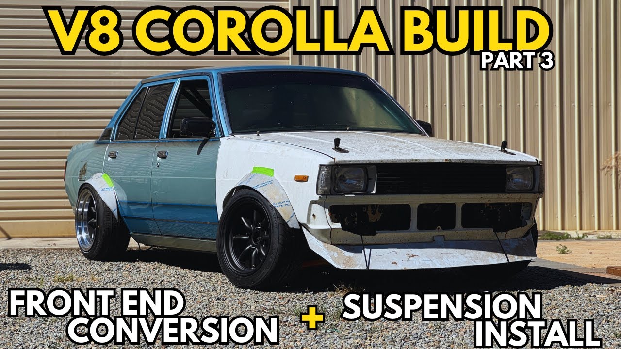 V8 KE70 Corolla Build - Part 3 - Flat Front Conversion + Suspension ...