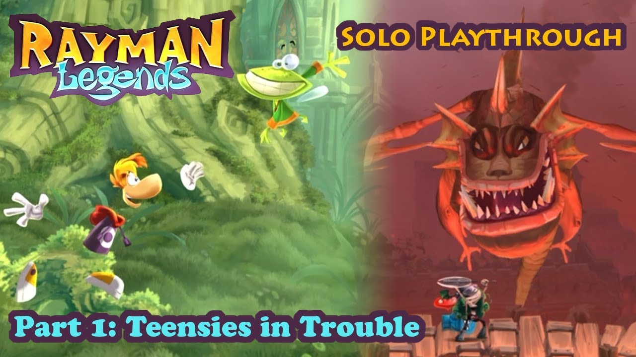 Rayman Legends: Solo Playthrough Part 1: TEENSIES IN TROUBLE - YouTube